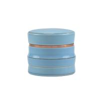 China Ceramic Zinc Herb Grinder 63mm 4 Piece with Kief Catcher for sale