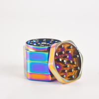 China Herb Grinder Rainbow Grinder With Magnetic Closure And Kief Catcher for sale