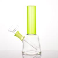 China 6.5 Inch Glass Beaker Bong Straight Pipe Neck 14mm Female Joint 5mm Thick for sale