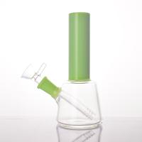 China 6.5 Inch Glass Beaker Bong Straight Pipe Neck 14mm Female Joint 5mm Thick for sale