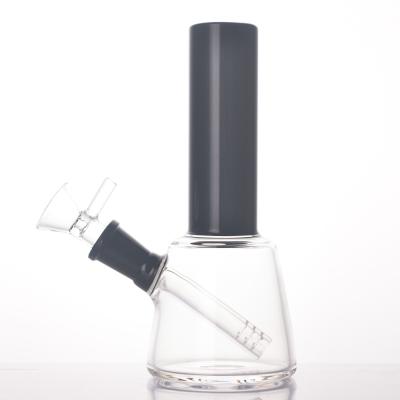 China 6.5 Inch Glass Beaker Bong Straight Pipe Neck 14mm Female Joint 5mm Thick for sale