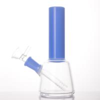 China 6.5 Inch Glass Beaker Bong Straight Pipe Neck 14mm Female Joint 5mm Thick for sale