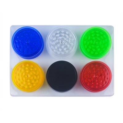 China Herb Grinder Plastic Tobacco Spice Acrylic 3 - Piece Grinder - 24 Pack for sale