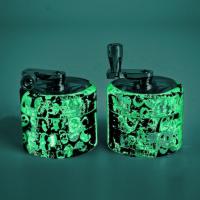 China Zinc Alloy 4 Piece Herb Grinder 55mm Hand Crank with Pollen Catcher for sale