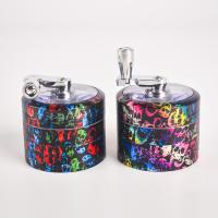 China Zinc Alloy 4 Piece Herb Grinder 55mm Hand Crank with Pollen Catcher for sale