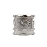 China Zinc Alloy Herb Grinder 53x60mm 4 Layer Rhinestone Tobacco Spice Crusher for sale
