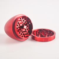China 58mm High Efficency Herb Grinder Red Black With Sealed Cap for sale