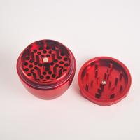 China 58mm High Efficency Herb Grinder Red Black With Sealed Cap for sale