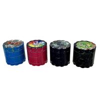 China 60mm Aluminum Alloy 4 Part Metal Sifter Herb Grinder for Tobacco for sale