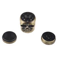 China 3 Layer Zinc Alloy Skull Herb Grinder 37mm Spice Crusher Tobacco for sale