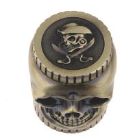 China 3 Layer Zinc Alloy Skull Herb Grinder 37mm Spice Crusher Tobacco for sale