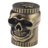 China 3 Layer Zinc Alloy Skull Herb Grinder 37mm Spice Crusher Tobacco for sale