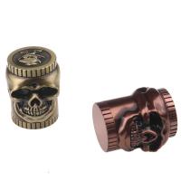 China 3 Layer Zinc Alloy Skull Herb Grinder 37mm Spice Crusher Tobacco for sale
