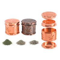 China Zinc Alloy 4 Piece Herb Grinder 61mm with Pollen Catcher for Fine or Coarse Grind for sale