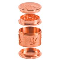 China Zinc Alloy 4 Piece Herb Grinder 61mm with Pollen Catcher for Fine or Coarse Grind for sale
