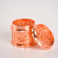 China Zinc Alloy 4 Piece Herb Grinder 61mm with Pollen Catcher for Fine or Coarse Grind for sale