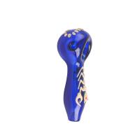 China Blue Color Borosilicate Hookah Smoking Pipe 4.2 Inch Length for sale
