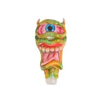 China Scary Horned Monster Glass Hand Pipe 5.5 Inch OEM ODM Custom Logo Smoking Pipe for sale