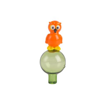 China Yellow Owl Bubble Carb Cap for Dome-less Quartz Banger Glass Airflow Control for sale
