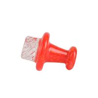 China Red Borosilicate Glass Straight Carb Cap Heat Balance for Dome-less Quartz Banger for sale