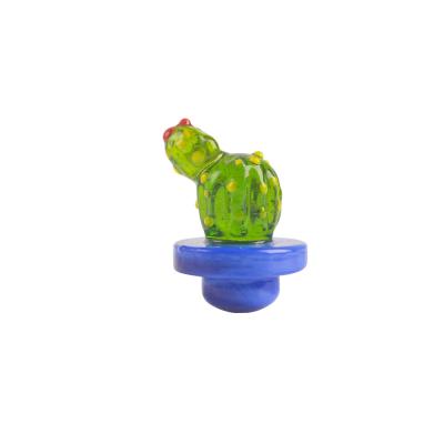China OEM Welcome Glass Carb Caps Cactus Themed Unique Cute Design for sale