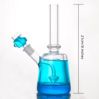 China 8 Inch Glass Percolator Ice Bong 45 Degree Joint Straight Neck Glycerin 14mm Female for sale