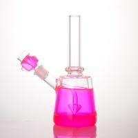 China 8 Inch Glass Percolator Ice Bong 45 Degree Joint Straight Neck Glycerin 14mm Female for sale