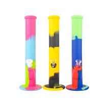 China 10 Inch Colorful Silicone Water Bong 14mm Female Joint Portable Durable for sale