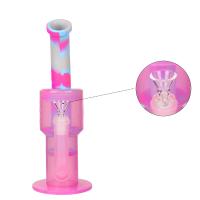 China 13.5 Inch Portable Detachable Silicone Water Bong with Ice Catcher 14mm Female Joint for sale