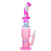 China 13.5 Inch Portable Detachable Silicone Water Bong with Ice Catcher 14mm Female Joint for sale