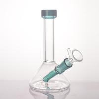 China 6.5 Inch Glass Beaker Bong with Integrated Downstem 14mm Female Joint 4mm Thick for sale