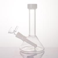 China 6.5 Inch Glass Beaker Bong with Integrated Downstem 14mm Female Joint 4mm Thick for sale