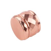 China 60mm 4 Piece Metal Tobacco Herb Grinder Zinc Alloy Rose Gold 245g for sale