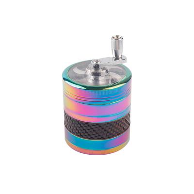 China 63mm 5 Layer Anodized Aluminum Herb Grinder with Magnetic Lid and Pollen Scraper for sale