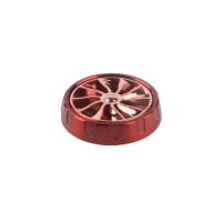 China 4 Layers 63mm Aluminum Herb Grinder with Magnetic Top Wheel Design Red for sale