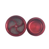 China 60mm Aluminum Spice Grinder Red Classic Separate Way Hand Movement for sale
