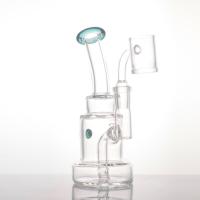 China 3 Layers Multi Hole Percolator Glass Dab Rig 6.5