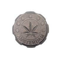 China 53mm Die Casting Zinc Alloy Grinder With Pollen Keef Catcher for sale