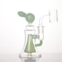 China 5 Inch Borosilicate Glass Dab Rig with Showerhead Percolator Recycler 14mm Female Joint for sale