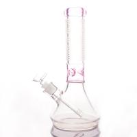 China 13 Inch Colored Accents Glass Beaker Bong Sand Blasted Electroplated Water Pipe 18mm for sale