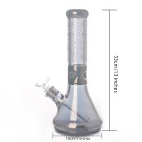 China 13 Inch Colored Accents Glass Beaker Bong Sand Blasted Electroplated Water Pipe 18mm for sale