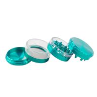 China Detachable Zinc Acrylic Herb Grinder Green Color Small Size for sale