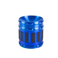 China 62mm 5-Layer Zinc Alloy Herb Grinder with Magnetic Cover Non-Slip Blue for sale