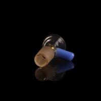 China 14mm Heat Safe Glass Bong Bowl Piece Clear with Blue Handle for Smoking Accessories for sale
