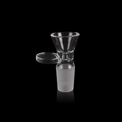 China 3mm Thick Smoking Glass Water Bong 18mm Male Bowl for Dry Herb for sale