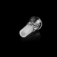 China Clear Bicyclic Bong Bowl Slide Piece Glass Slide Bowl Customized for sale