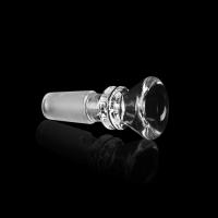 China Clear Bicyclic Bong Bowl Slide Piece Glass Slide Bowl Customized for sale
