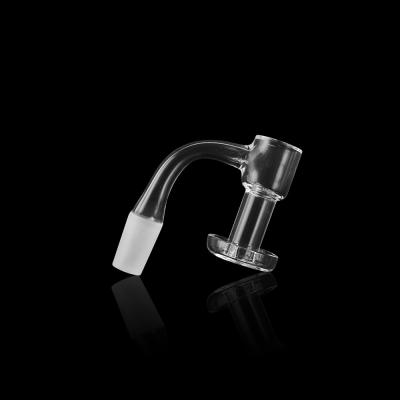 China Clear Quartz Banger Nail 14mm Male 25mm OD Flat Top for Dab Rigs OEM ODM for sale