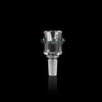 China 10mm Male Glass Bong Bowl Columnar Smoking Pipe Slide White Clear for sale