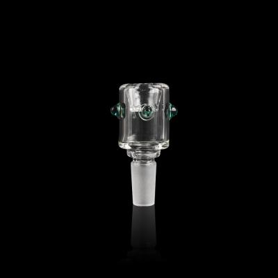 China 10mm Male Glass Bong Bowl Columnar Smoking Pipe Slide White Clear for sale